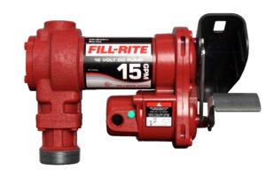 fill-rite fr1204h 12 v 15 gpm fuel transfer pump (pump only model) | gasoline, diesel, kerosene, ethanol blends, methanol blends, & biodiesel