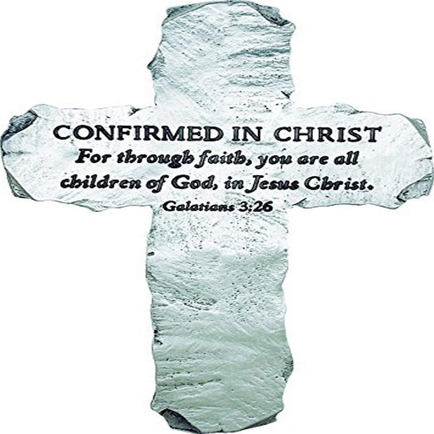 Cathedral Art (Abbey & CA Gift Confirmation Engraved Slate Wall Cross, 5-3/4-Inch, Silver