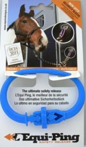 equi-ping - safety release horse tether - blue