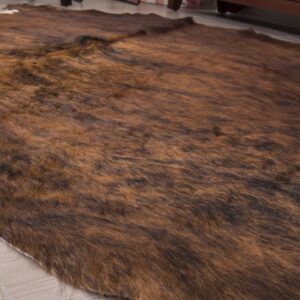 rodeo Cowhide Rug, Dark Brindle: medium (5X7)