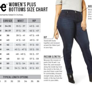 Lee womens Instantly Slim Straight Leg (Plus) jeans, Seattle, 20 US