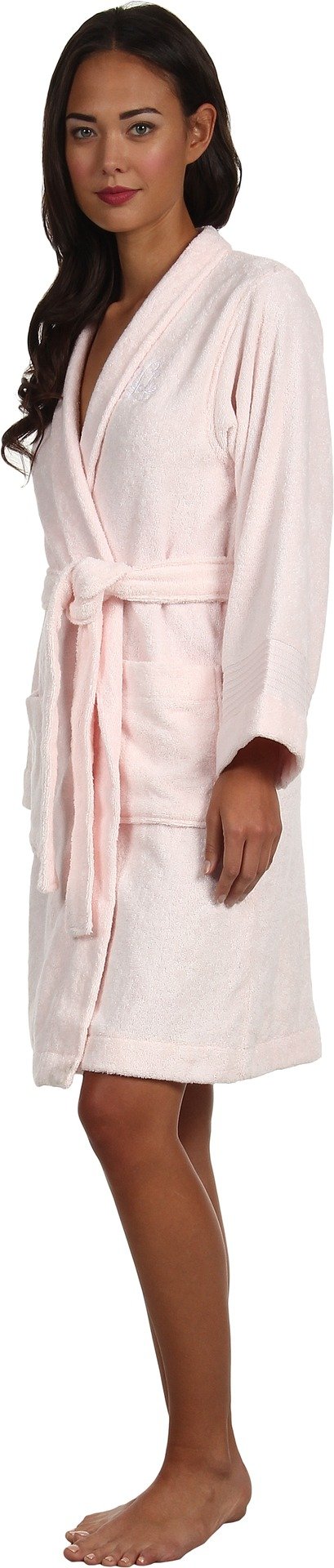 Lauren Ralph Lauren Greenwich Woven Terry Robe Chiffon Pink XL (US 16-18)