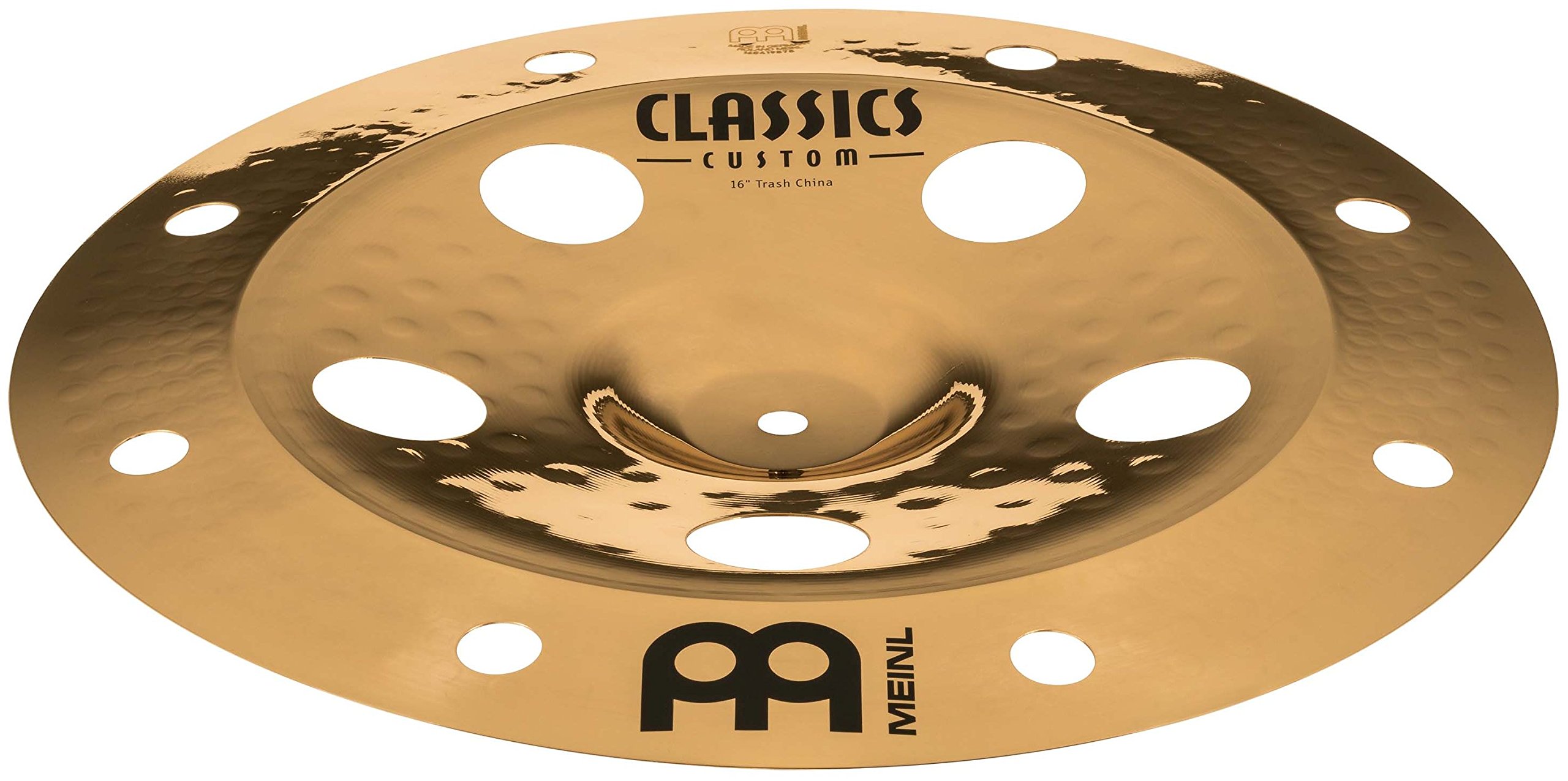 Meinl 16" Trash China Cymbal with Holes - Classics Custom Brilliant - Made In Germany, 2-YEAR WARRANTY (CC16TRCH-B)