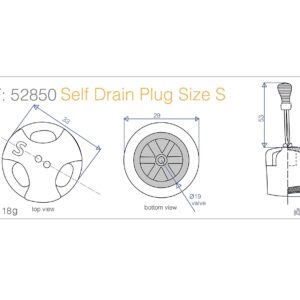 Pair Small Kayak Gear Self Draining Scupper