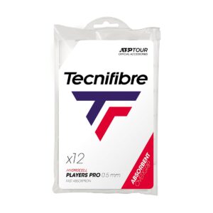 tecnifibre players pro tennis grip white (bag of 12 grips)