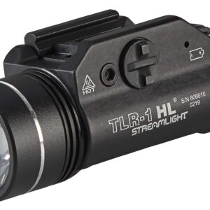 Streamlight 69260 TLR-1 HL 1000-Lumen Weapon Light with Rail Locating Keys and Lithium Batteries, Box, Black