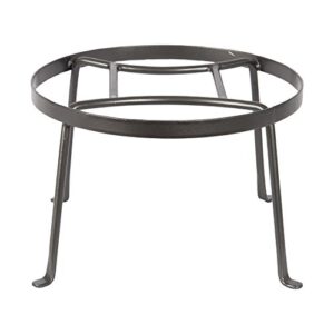 achla designs fb-30 argyle wrought iron plant stand, 8-inch h, graphite