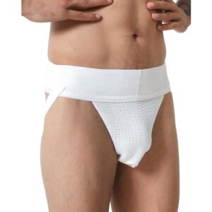 Players Big Man's 3" Wide Band Classic Athletic Supporter Jockstrap - 4X White