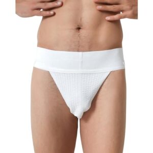 Players Big Man's 3" Wide Band Classic Athletic Supporter Jockstrap - 4X White