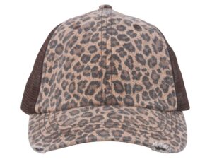 women's print mesh canvas trucker baseball cap hat