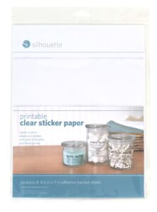 silhouette america silhouette media-clr-adh printable clear sticker paper