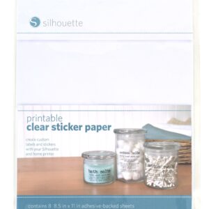 Silhouette America Silhouette Media-CLR-ADH Printable Clear Sticker Paper