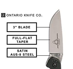 Ontario Knife Company Rat Ii Sp-Black Folding Knife, 7Inches