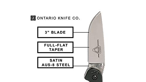 Ontario Knife Company Rat Ii Sp-Black Folding Knife, 7Inches