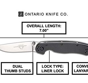 Ontario Knife Company Rat Ii Sp-Black Folding Knife, 7Inches