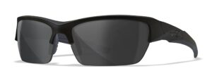 wiley x wx valor polarized tactical sunglasses, safety glasses for men and women, uv eye protection for combat, shooting, fishing, and biking, black frame, tinted lenses, ballistic rated