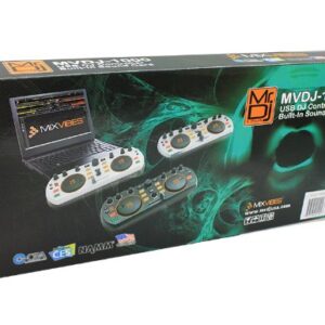 Mr. Dj MVDJ-1000SIUSB Dj Mix Controller with Dual Individual Mixing Channels to Connect a Computer for Audio and Playback