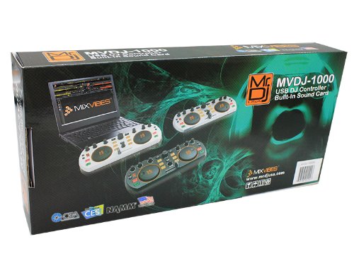 Mr. Dj MVDJ-1000SIUSB Dj Mix Controller with Dual Individual Mixing Channels to Connect a Computer for Audio and Playback