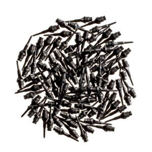 Viper Dart Accessory: Tufflex II 1/4" Thread Soft Tip Dart Points, Black, 100 Count (Pack of 1)