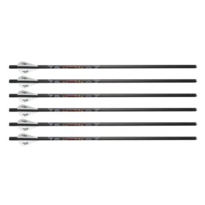 excalibur diablo 18" carbon arrows with rhino nocks designed for all matrix series crossbows - 6 pack, single