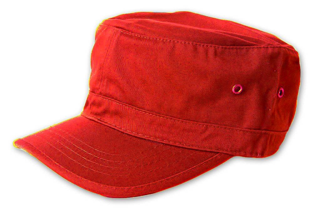 MM Collections Unisex Adjustable GI Cap, Red