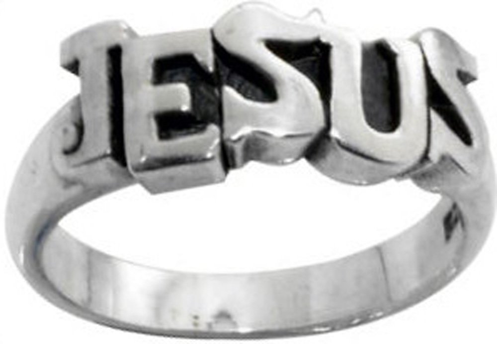 Ring-Jesus-Style 484-(Sterling Silver)-Size 9