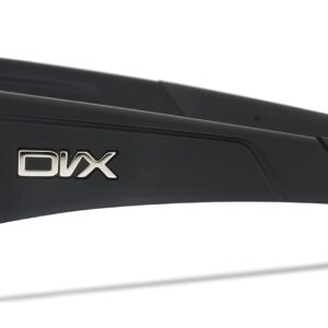 DVX Axon Polarized Sunglasses, Safety Glasses for Men and Women, UV Eye Protection for Shooting, Fishing, Biking, and Extreme Sports, Black Frames, Tinted Lenses