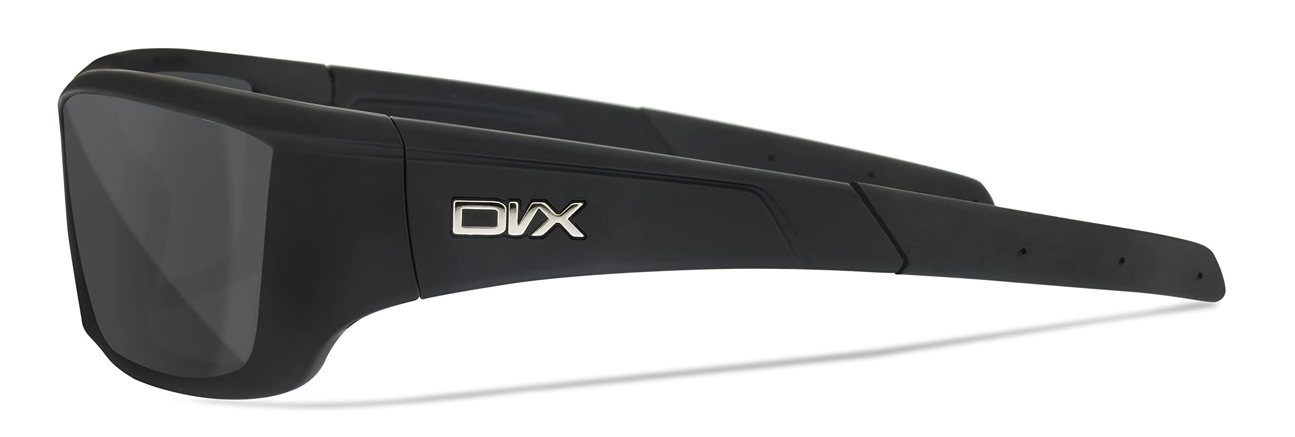 DVX Axon Polarized Sunglasses, Safety Glasses for Men and Women, UV Eye Protection for Shooting, Fishing, Biking, and Extreme Sports, Black Frames, Tinted Lenses