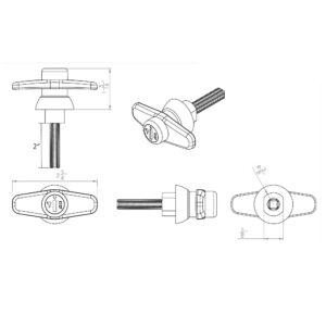 BAUER Truck Cap Bonded Door T-Handle Lock T500-4