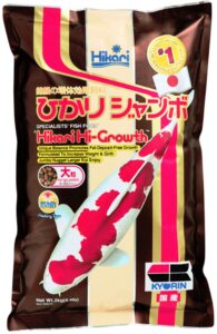 hikari hi-growth koi fish food floating pellets, large (4.4 pounds)