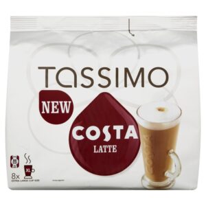 tassimo costa latte (8 drinks per pack) (pack of 3, total 48 t-discs)