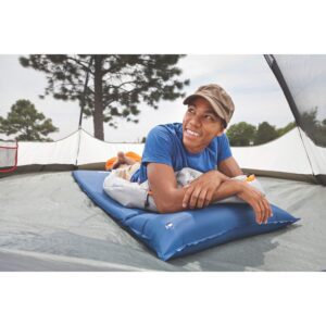 Coleman Self-Inflating Sleeping Pad with Pillow, Lightweight Inflatable Camp Pad with Extra Padding & Quick Deflation, No Air Pump Needed, Great for Camping, Backpacking, Traveling, & More