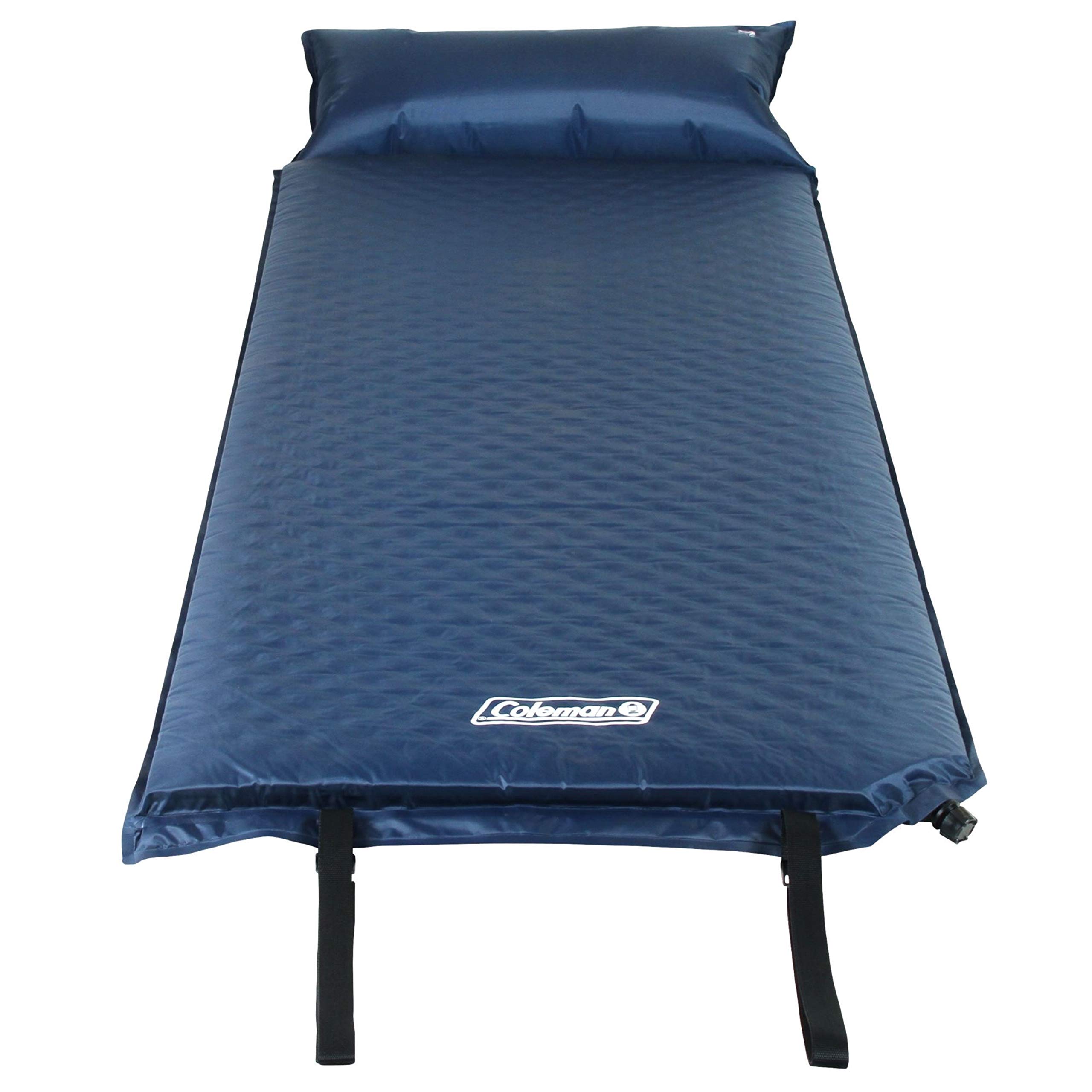 Coleman Self-Inflating Sleeping Pad with Pillow, Lightweight Inflatable Camp Pad with Extra Padding & Quick Deflation, No Air Pump Needed, Great for Camping, Backpacking, Traveling, & More