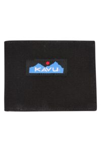 kavu yukon bi fold cotton canvas wallet - black