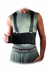 mcdavid 496 back support with suspender, black, regular