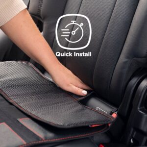 Diono Super Mat Car Seat Protector for Infant Car Seat, Booster Seat and Pets, Crash Tested, Thick Padding, Non Slip Backing, Durable, Water Resistant Protection, 3 Handy Mesh Storage Pockets, Black