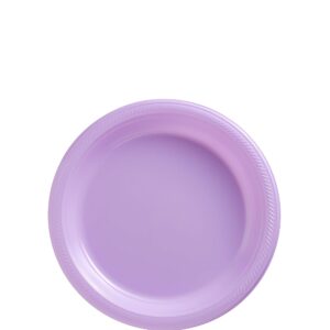 amscan lavender big party pack plastic plates-7", pack of 50