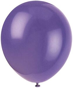 new purple solid color latex balloons - 12" (pack of 100) - perfect for parties, celebrations & holiday decorations