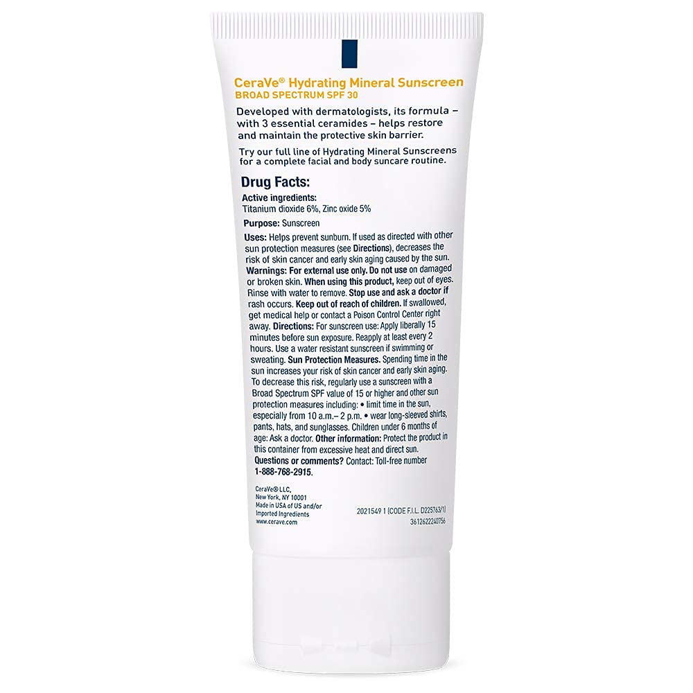 CeraVe Sunscreen Face SPF 30, 2.5 oz, Old Formula (Discontinued)