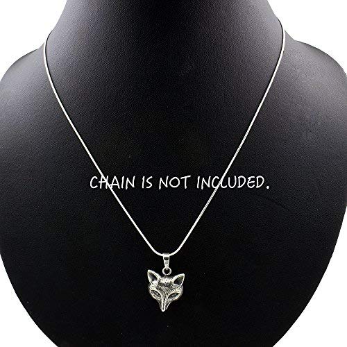 WithLoveSilver 925 Sterling Silver Cute Fox Head Pendant