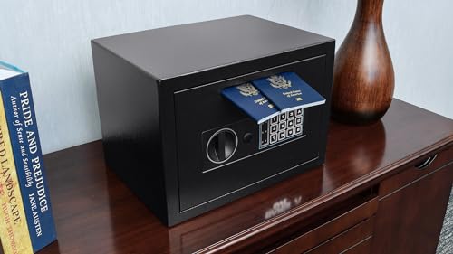 Barska AX11934 Compact 0.57 Cubic Ft Digital Multi-User Keypad Security Business Depository Drop Safe with Front Load Drop Box for Money, Cash & Mail Lock Box