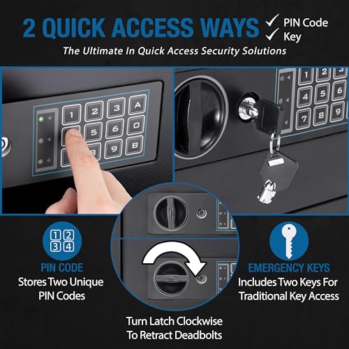 Barska AX11934 Compact 0.57 Cubic Ft Digital Multi-User Keypad Security Business Depository Drop Safe with Front Load Drop Box for Money, Cash & Mail Lock Box