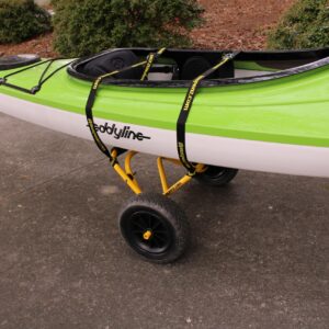 Suspenz Kayak Canoe Transport Trailer, DLX Kayak Cart, Trolley with Airless Wheels and Straps, Weight Capacity 150 lbs, (22-0044)