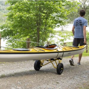 Suspenz Kayak Canoe Transport Trailer, DLX Kayak Cart, Trolley with Airless Wheels and Straps, Weight Capacity 150 lbs, (22-0044)