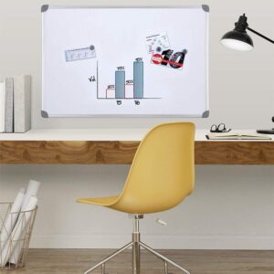 Quartet Whiteboard, Dry Erase Board, Magnetic, 2' x 3' White Board, Includes One Quartet Dry Erase Marker & Marker Tray, Euro Style Aluminum Frame (UKTE2436-ECR)