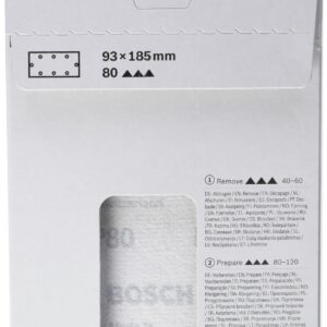 Bosch 2609256A89 Sanding Sheet Set for Orbital Sanders (10-Piece)