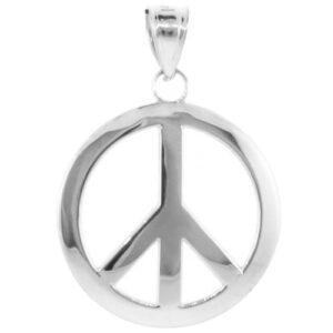 american heroes 925 sterling silver peace pendant (s)