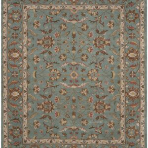 SAFAVIEH Heritage Collection Area Rug - 9' x 12', Blue & Blue, Handmade Traditional Oriental Wool, Ideal for High Traffic Areas in Living Room, Bedroom (HG969A)