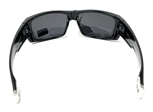 Locs Men's Original All Black Hardcore Sharp Square OG Sunglasses, Wrap