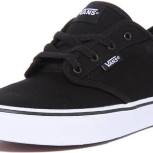 Vans Low-Top Sneakers, Canvas/Black/Black, 3 US Unisex Little Kid